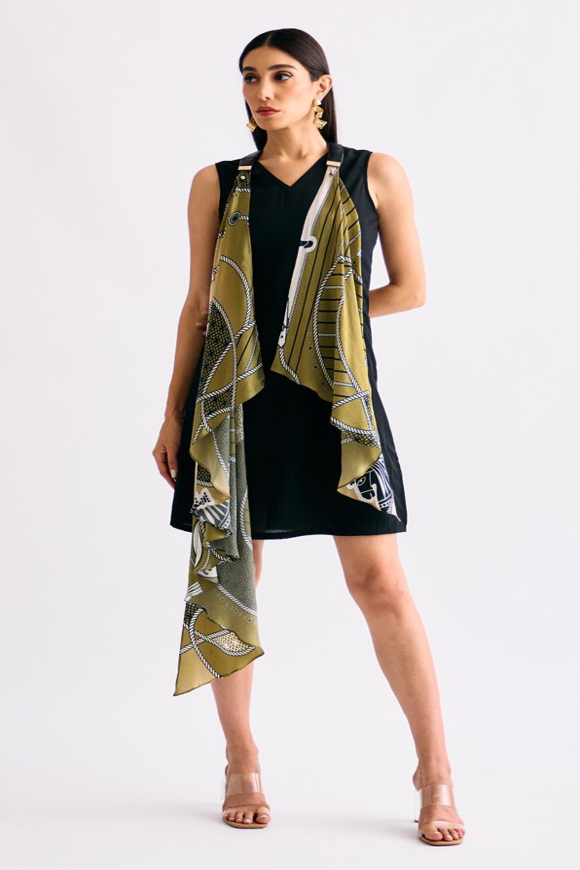 Shop Maye Premium Olive Elegant Designer Neckwear For Women – Kamaali Pret